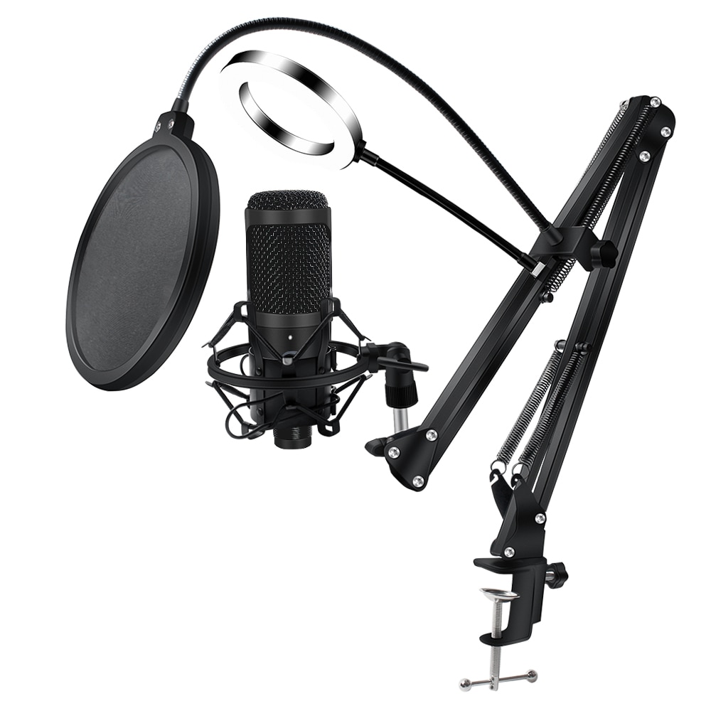 Recording Microphone Wired Mic with Stand for Computer Laptop PC - Tech ...